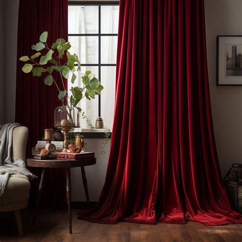 Lapalife Velvet Curtains Rod Pocket Room Darkening Curtain Christmas