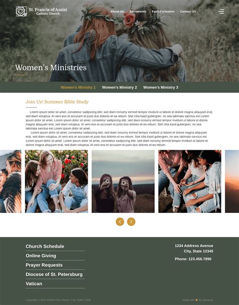 Francis Of Assisi Web Design On Behance