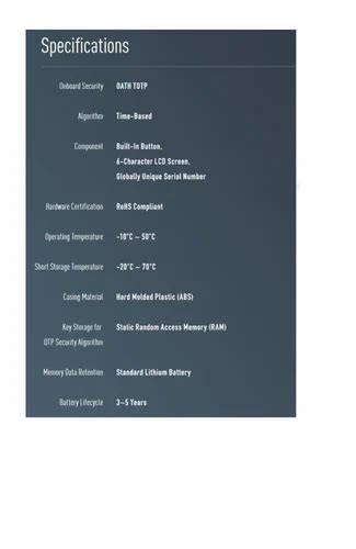 Hard Molded Plastic Abs Otp C200 Oath Time Based One Time Password