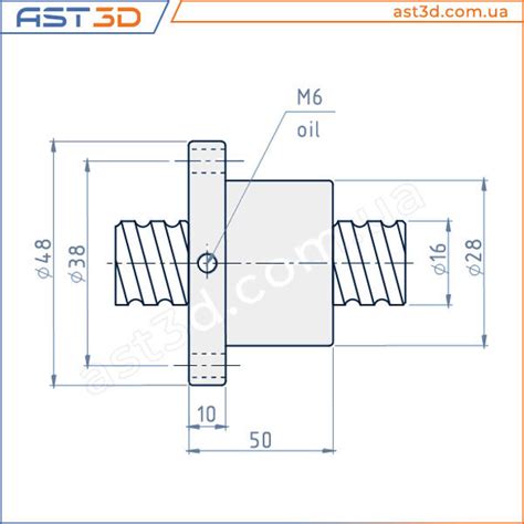 Ball Screw 1605 Dimensions And Specifications Ball Screw • Ast3d