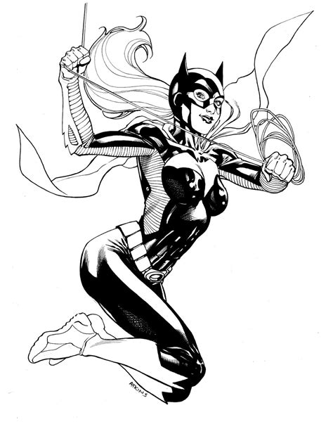 Robert Atkins Art Batgirl Inked