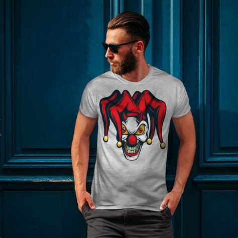 Wellcoda Evil Clown Mens T Shirt Scary Graphic Design Printed Tee Ebay