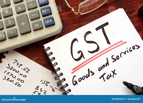 The Goods And Services Tax GST Stock Photo Image Of Services
