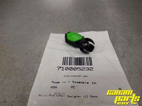 Can Am Maverick X3 Outlander Renegade Green Rfid Ball Ignition Key