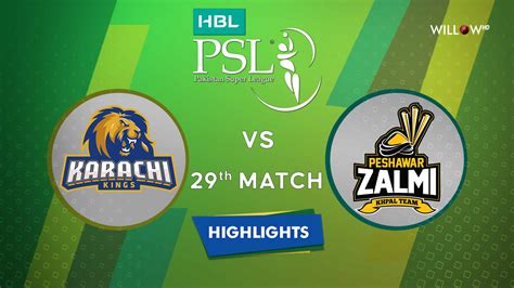 Highlights 29th Match Karachi Kings Vs Peshawar Zalmi KK Vs PZ 29th