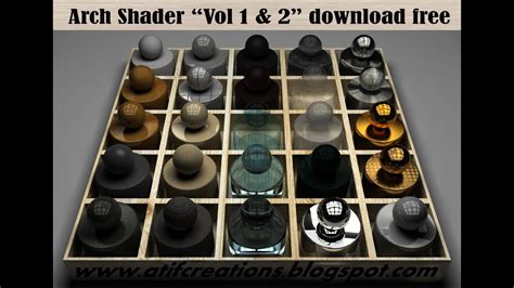 arch shader vray materials install download and use youtube