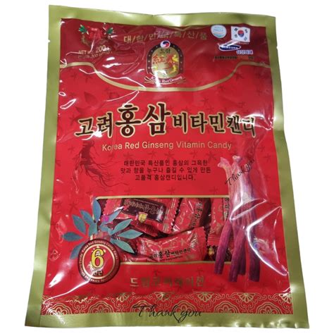 Kẹo Sâm Đỏ Số 6 Vitamin Hàn Quốc Bich 200grk50