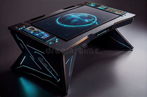 High Tech Gaming Desk With Touchscreen Computer And Motion Sensor