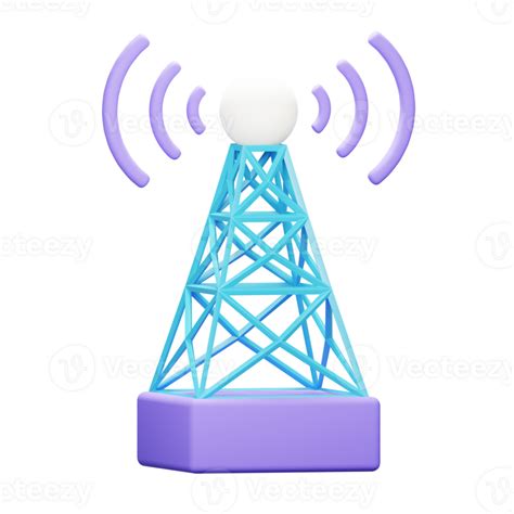 3d Signal Tower Icon 23493368 Png