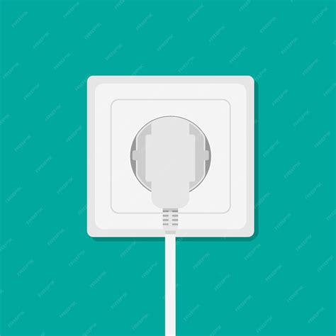Premium Vector Plug Inserted In Electrical Outlet Electric Plugs And
