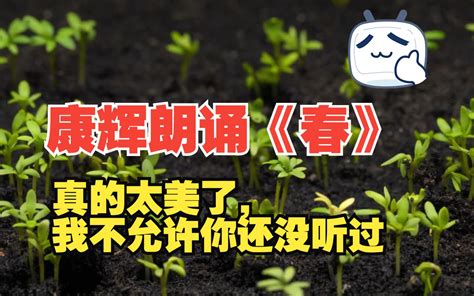 康辉老师朗诵的《春》，真的太美了，快来听！ 快乐的101种方式 朗诵 哔哩哔哩视频