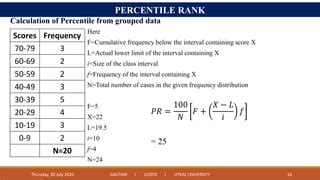 Percentile And Percentile Rank PPTX