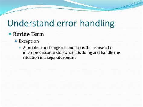Core Programming Understand Error Handling PPT