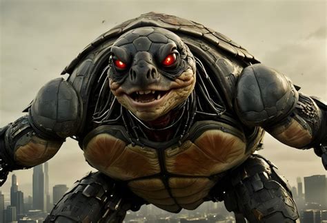 Premium Ai Image Mega Cyber Turtle