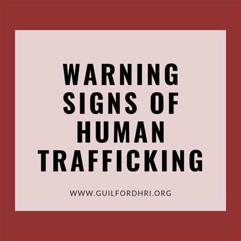 Warning Signs Of Human Trafficking Healthy Relationships Initiative