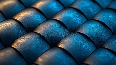 Abstract Teal And Gold Metallic Texture Background Curved 3d Pattern Interlocking Design Ai