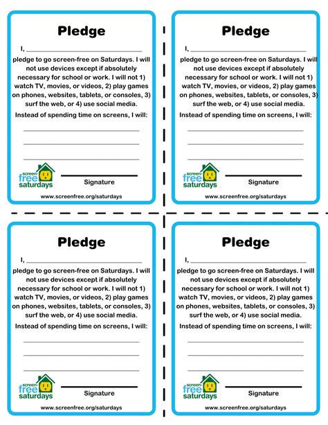 Editable Pledge Card Template Free Word Template