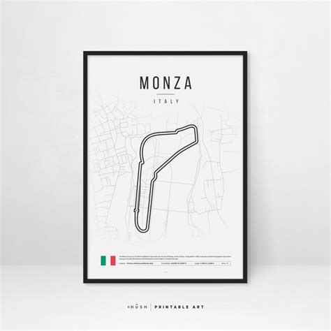 F1 Monza Track Wall Art Etsy
