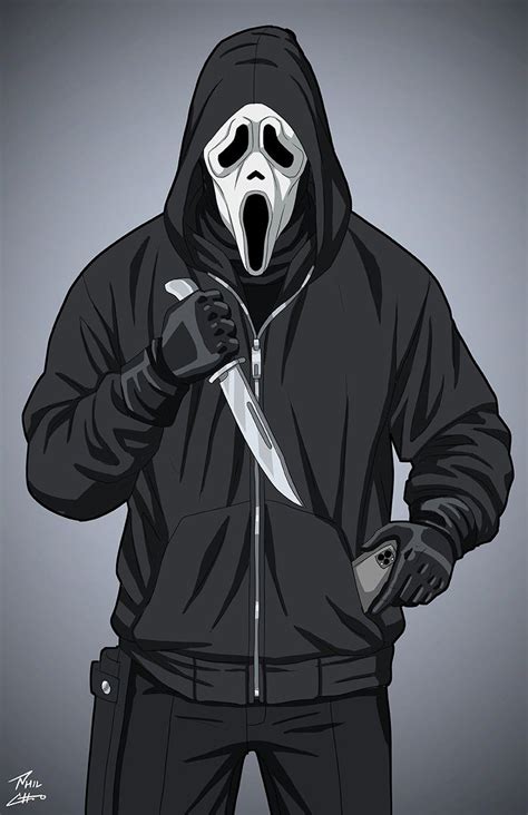 Ghostface [e 27 Phil Cho] Ghostface Mask Drawing Ghostface Anime