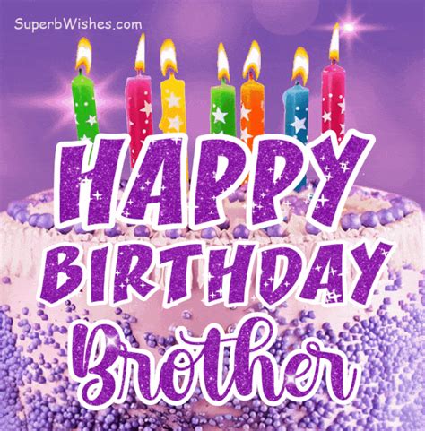 Happy Birthday Cakes With Candles For Brother
