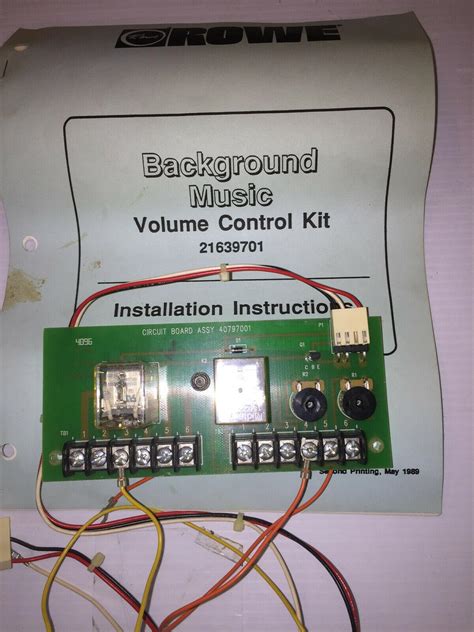 Rowe Cd100 Volume Control Kit Bd 40797001 3854545596