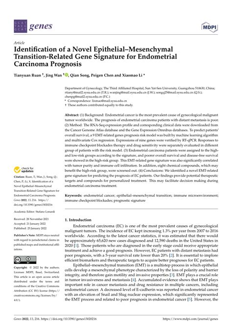 Pdf Identification Of A Novel Epithelialmesenchymal Transition