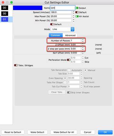 Material Cut Scan Test Files Power Scale By Rick Finished Creations Lightburn