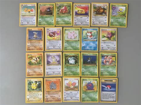 LOT DE 21 Cartes pokémon Wizard Jungle communes et peu communes EUR 50