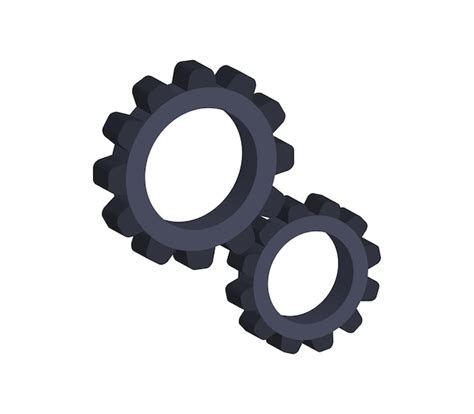 Premium Vector Three Dimensional Gear