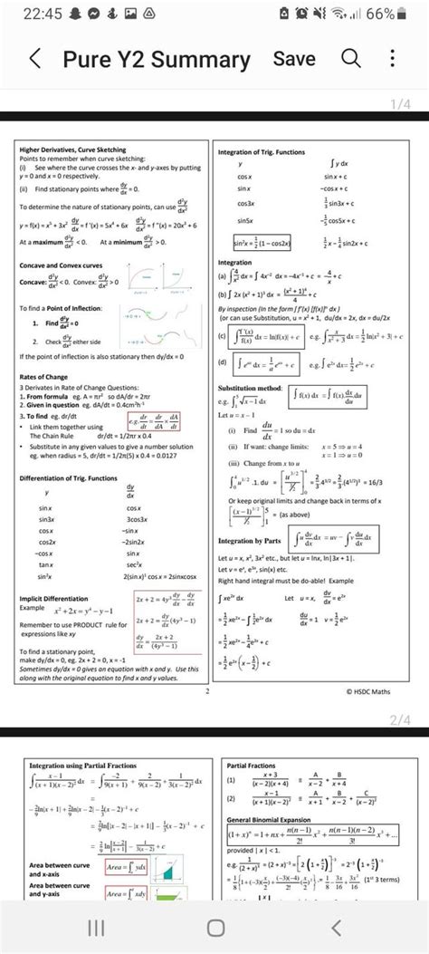 Ocr Alevel Maths Formula Sheets R6thform