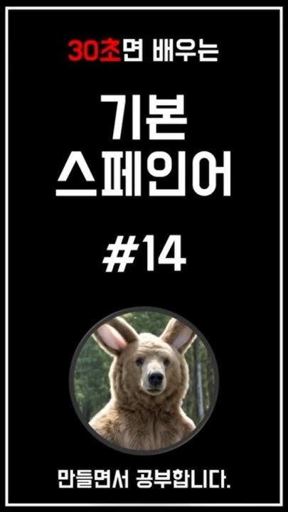 30초면 배우는 기본 스페인어 14편 Shorts 스페인어 스페인어기초 Youtube