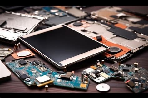 Premium Photo Tablet With Broken Lcd Display Among Disassembly Gadget
