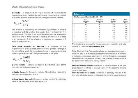 Chapter 3 Quantitative Demand Analysis Elasticity A Measure Of The