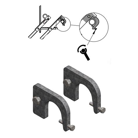 Steel Stairway Scaffold Attachment Pair Haki