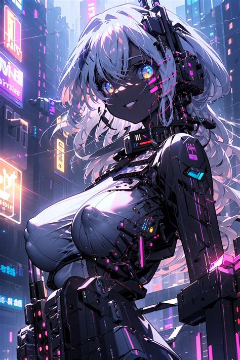 Rule 34 Ai Generated Breasts Cybernetics Cyberpunk Dark Skinned