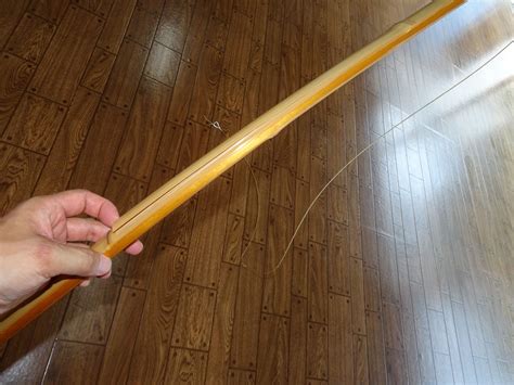 【弓道】笄の修理後のにべ弓の調整 弓道とdiy