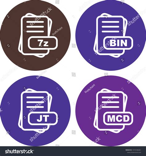 Set File Format Icons Stock Vector Royalty Free Shutterstock