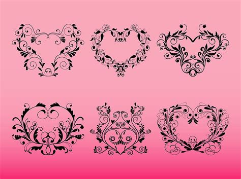 Romantic Floral Scrolls Ai Vector Uidownload