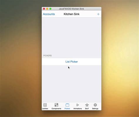 Javafx For Ios Push View Listpicker Flip Animation Youtube
