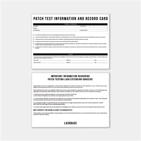 Patch Test Consultation Records Lashbase Limited