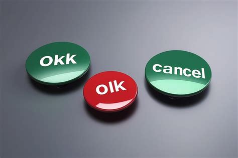 Ok And Cancel Buttons Premium AI Generated Image
