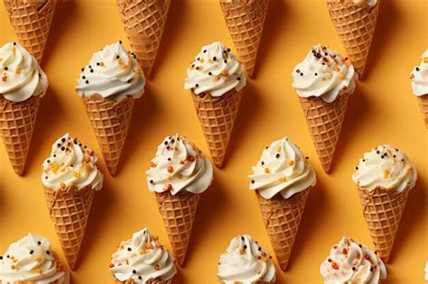 Integrieren sie eine vielzahl von waffeltüten mit unterschiedlichen