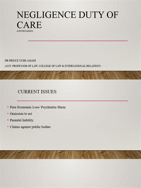 Negligence Duty Of Care Lect Slide 4 Pdf Justice Crime And Violence