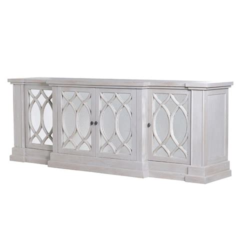 Grey Washed Sideboard With Antique Mirror