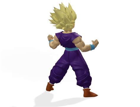 Archivo Obj Gratis Descargar Modelo 3d Son Gohan Dragon Ball Dinosauro
