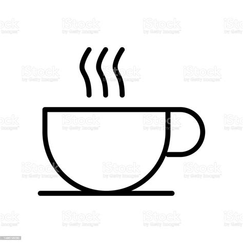 차 한 잔의 윤곽선 벡터 아이콘은 흰색 배경에 분리되어 있습니다 웹 모바일 및 Ui 디자인을 위한 차 라인 아이콘의 Op 감귤류 과일에 대한 스톡 벡터 아트 및 기타 이미지