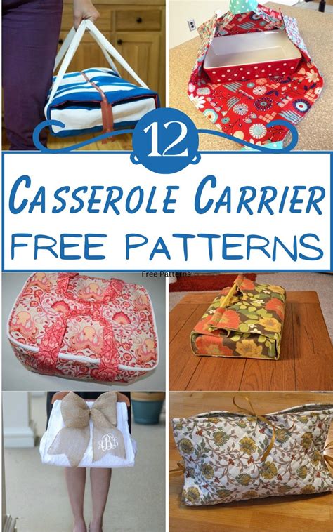 12 Free Casserole Carrier Patterns