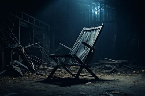 Premium AI Image Composition With An Old Deck Chair In An Abandoned