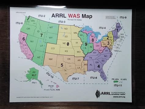 Arrl Frequency Chart Us Amateur Radio Bands ~laminated ~ Etsy