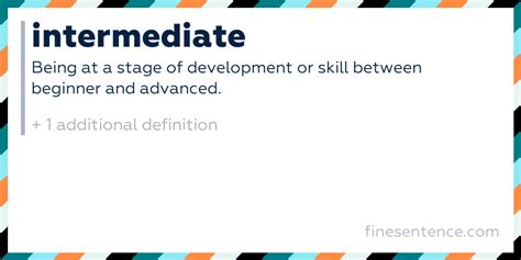 Intermediate Definition Meaning And Examples In English